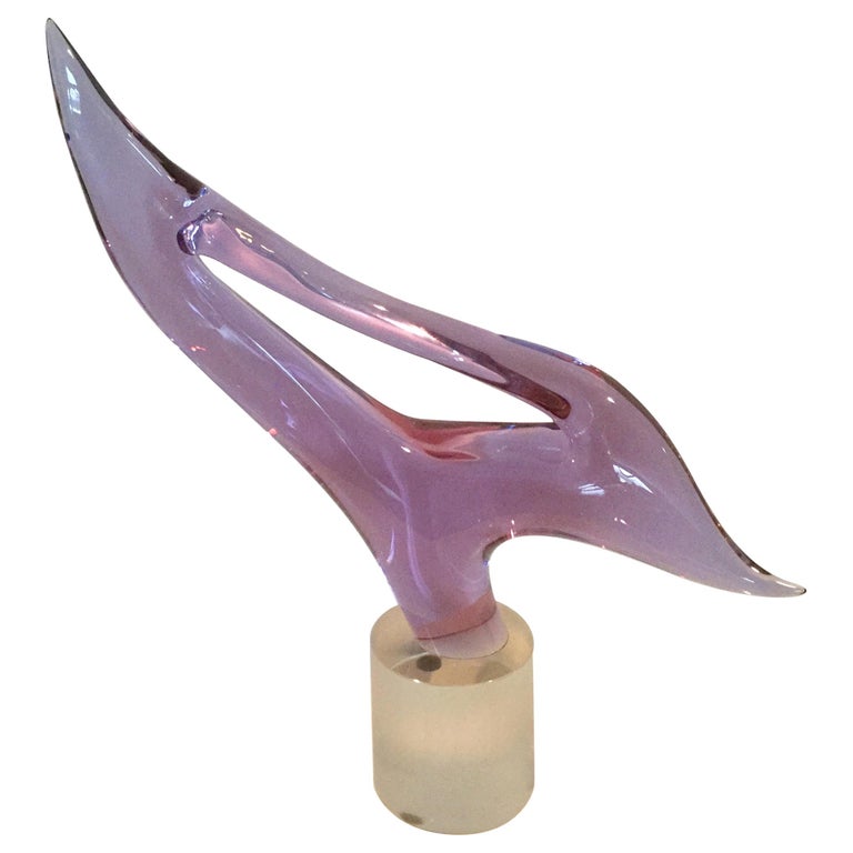 Seguso Signed Murano Abstract Sculpture For Sale at 1stDibs
