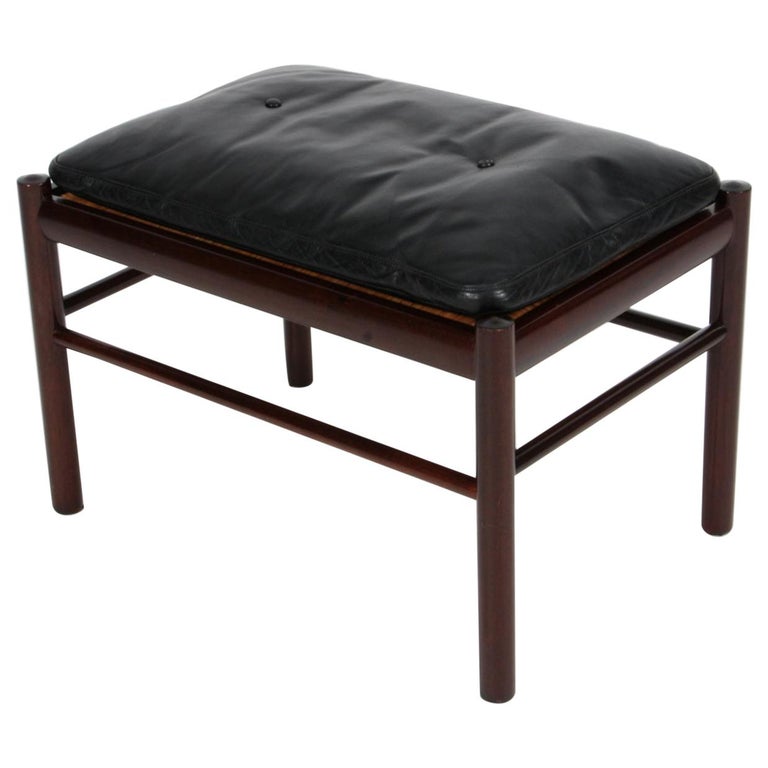 Ole Wanscher Ottoman for Colonial Chair in Mahogany and Original ...