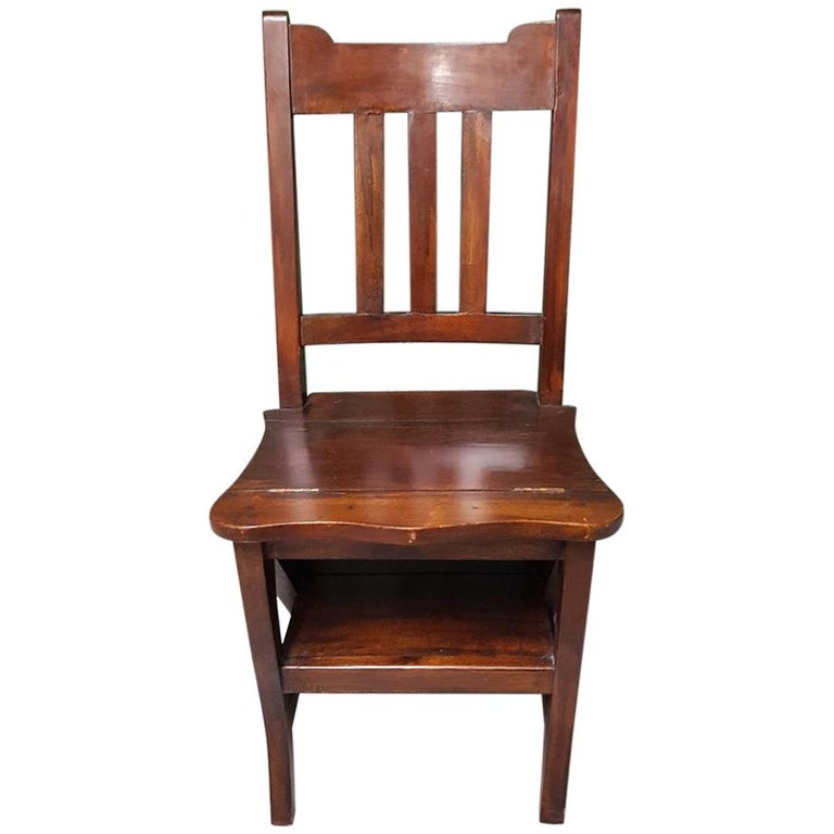 20th Century Teak Library Step Chair at 1stDibs