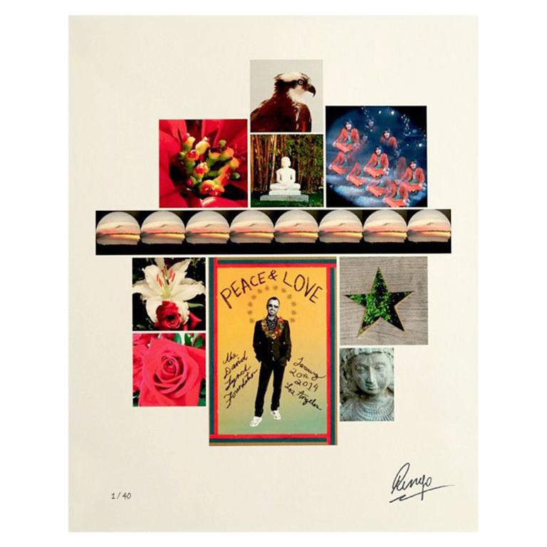 "Peace and Love" Signed Limited Edition Unframed Print by Ringo Starr ...