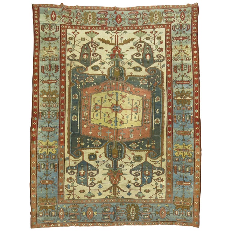 Antique Persian Serapi Heriz Rug at 1stDibs