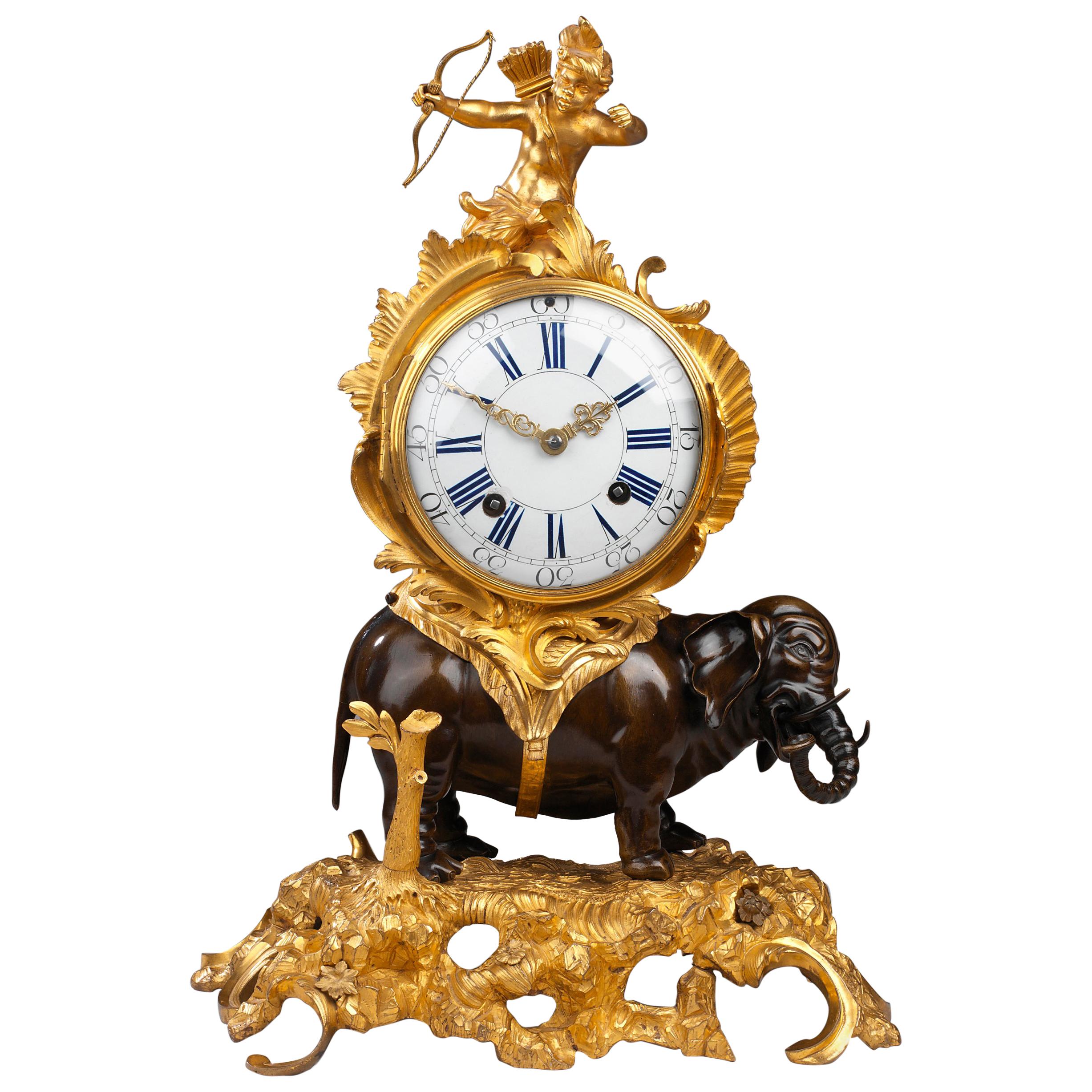 Louis XV Elephant Clock, by Le Foré Paris For Sale at 1stDibs | louis ...