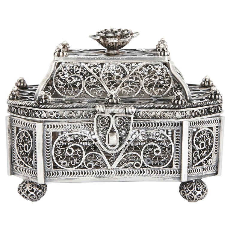 Antique Jewish Silver Filigree Spice Box, Moscow at 1stDibs | sterling ...