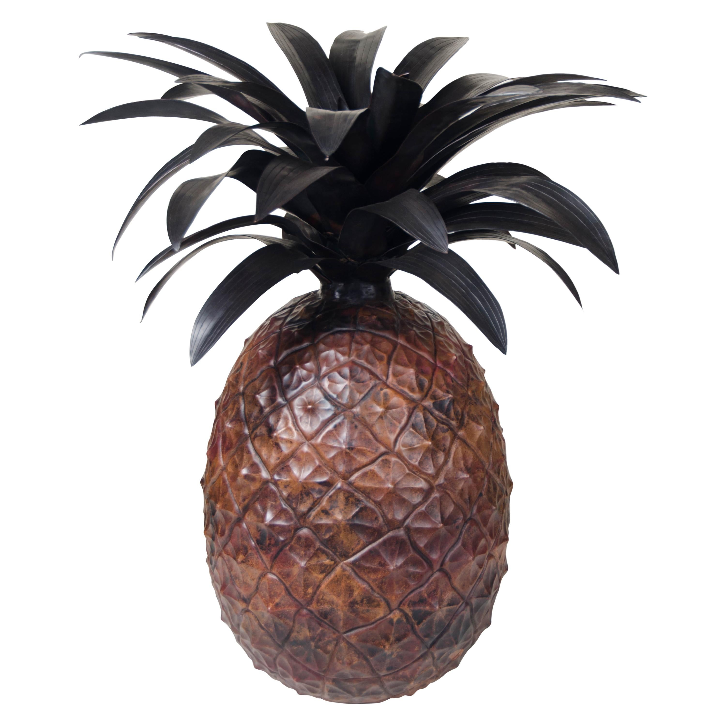 Pineapple, Antique Copper by Robert Kuo, Hand Repoussé, in Stock For ...