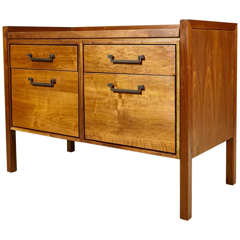 Walnut Office Storage Cabinet, 1960s For Sale at 1stDibs
