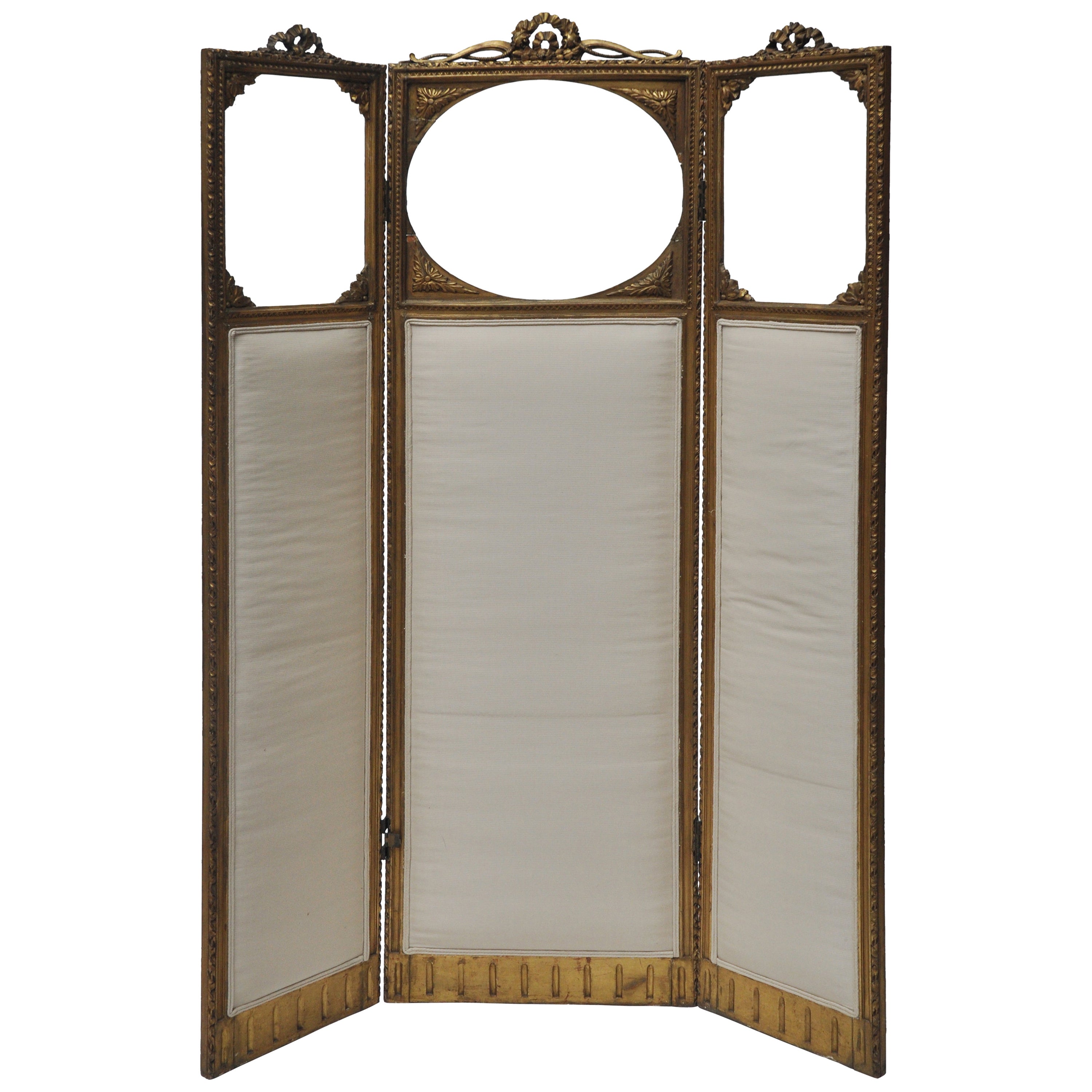 English Victorian Three-Panel Dressing Privacy Screen at 1stDibs