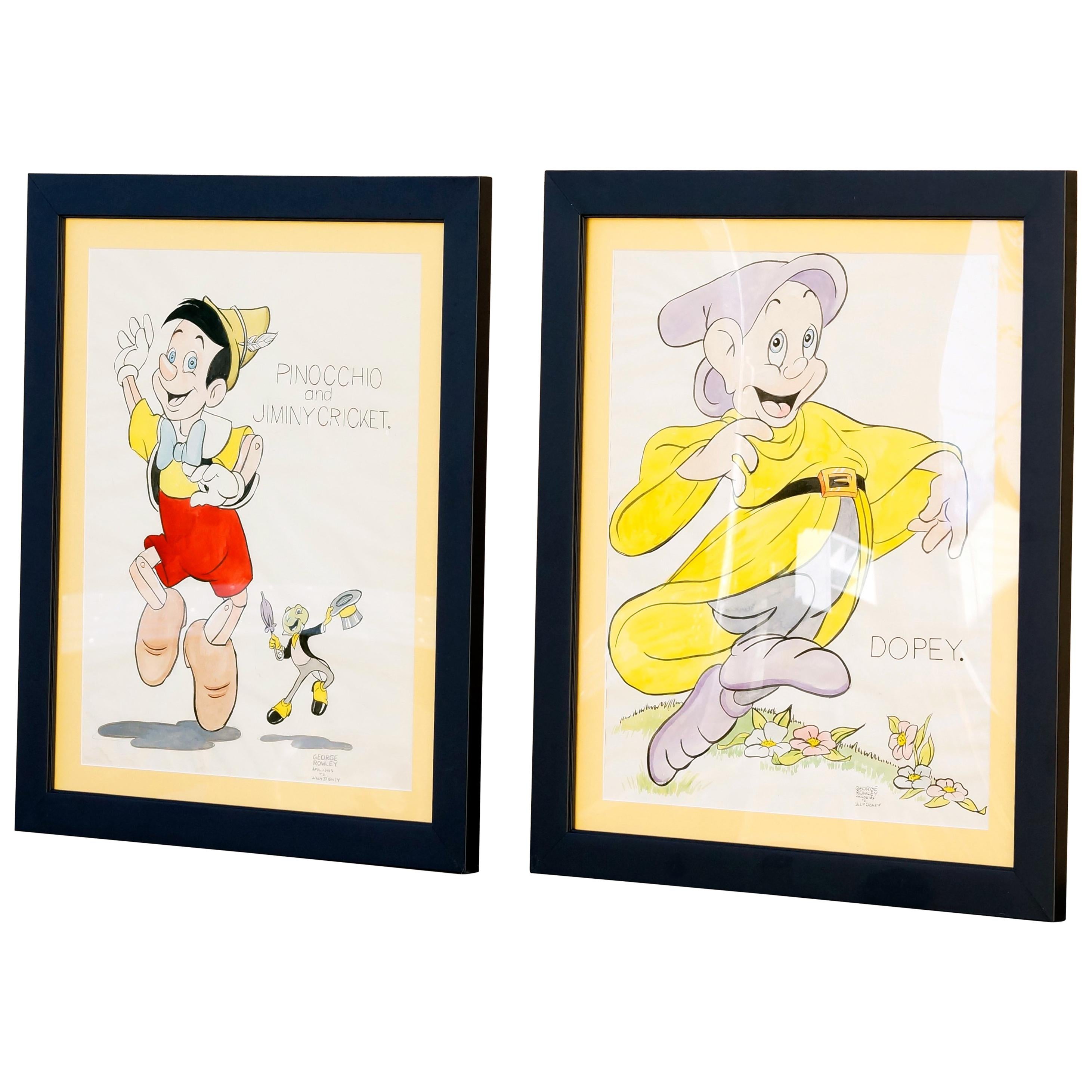 Original Disney Illustrations by Early Disney Animator George Rowley at ...