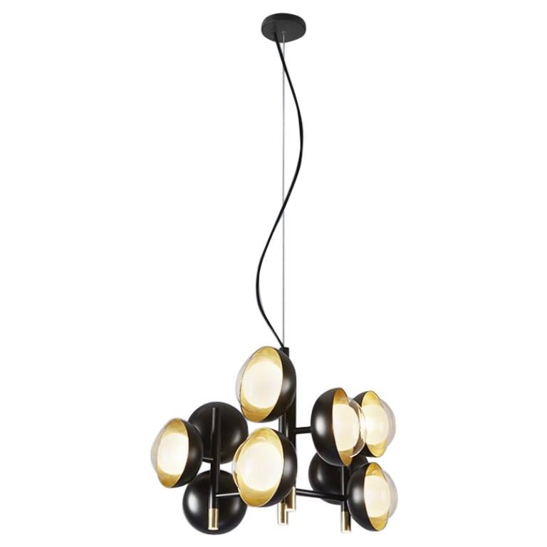 'MUSE' Neo-Vintage Style Metal Chandelier with Double-Sided Glass ...