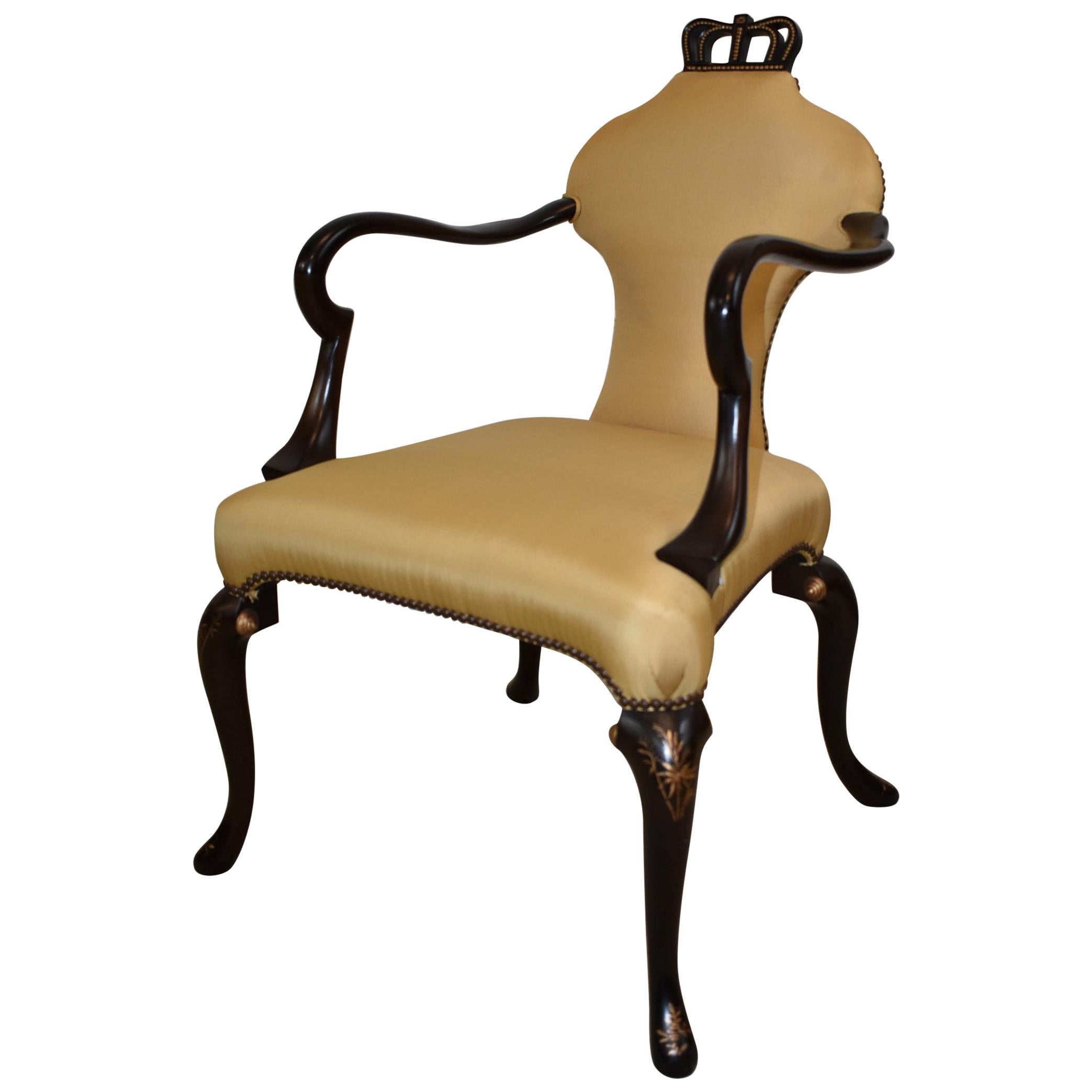 Baker Queen Anne Armchair Stately Homes Collection 5139 For Sale at 1stDibs