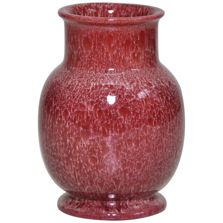 Bretby English Art Pottery Red Pink Vase Ceramic Oriental Pot For Sale ...