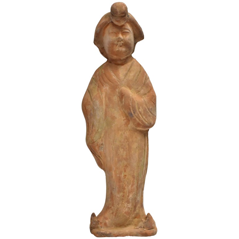 Chinese Terracotta Court Lady Tang Figure 2 at 1stDibs