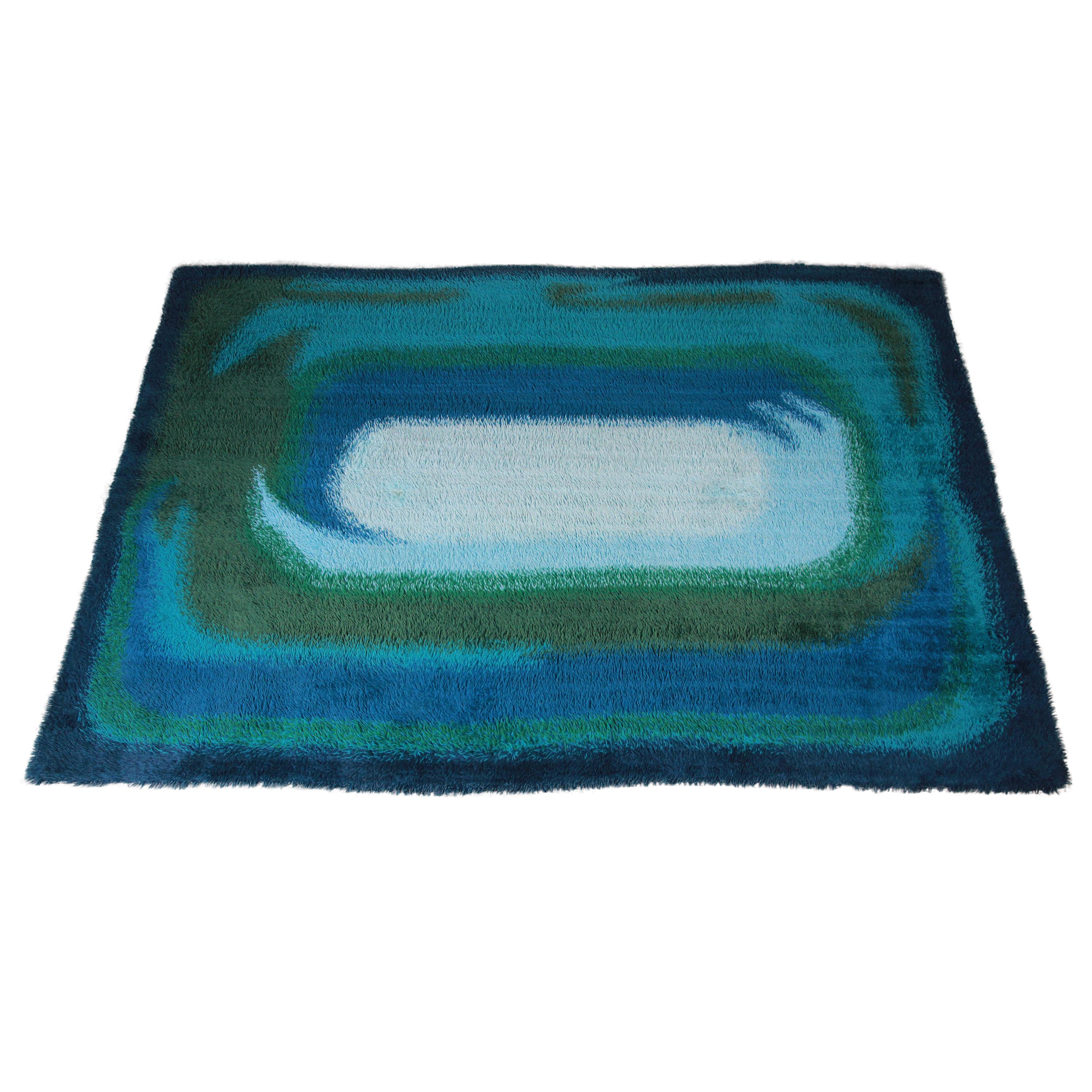 1960s Danish Modern Rya Shag Rug at 1stDibs
