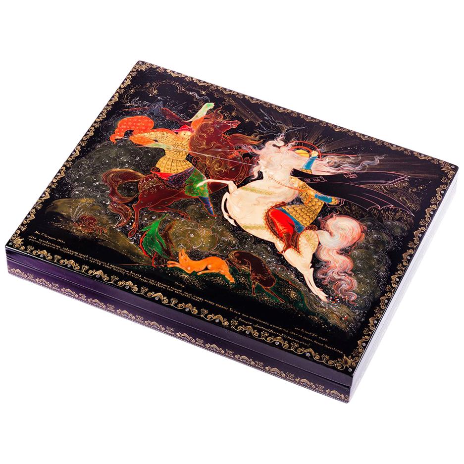 Palekh Lacquered Miniature Box, Limited Edition Licensed Museum ...