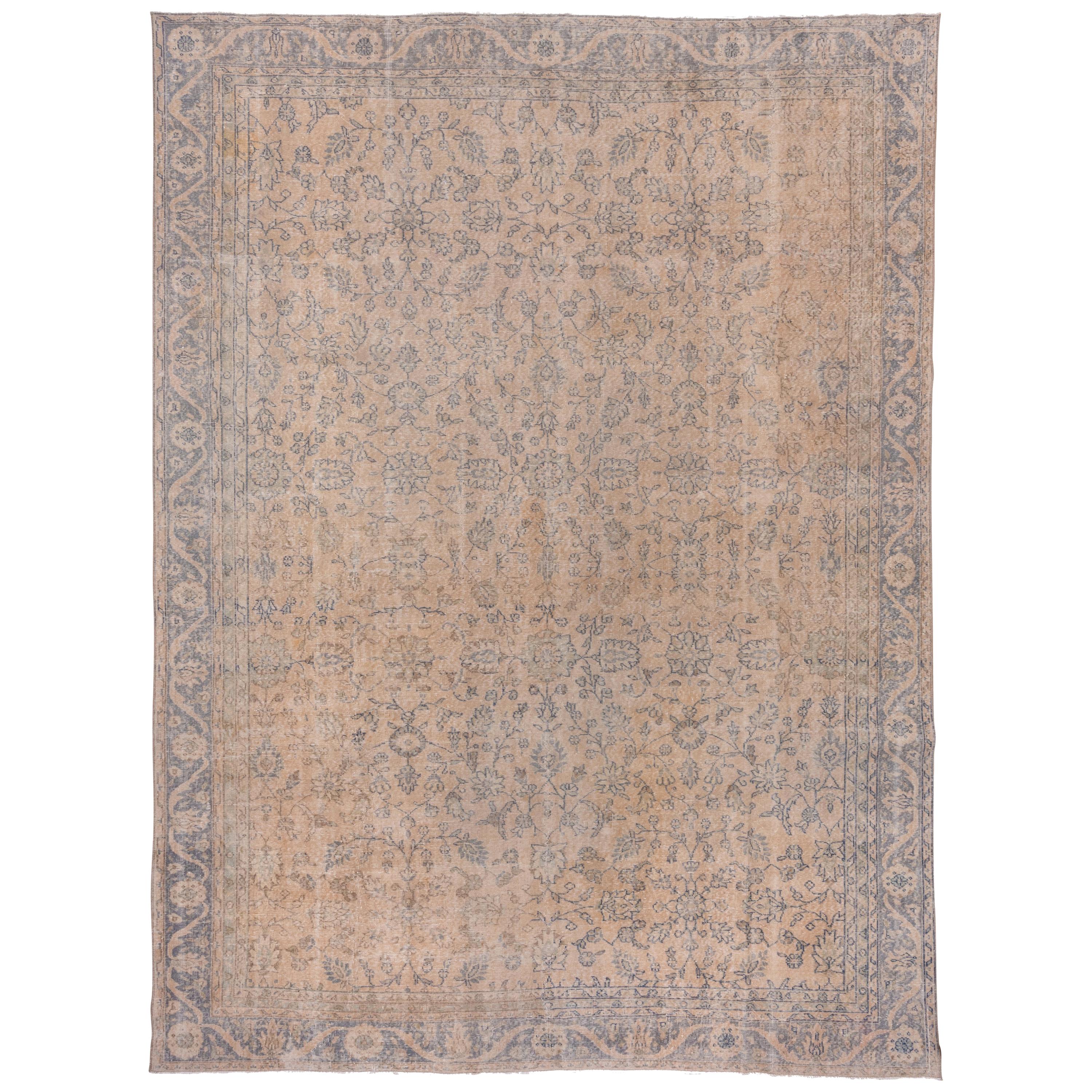 Shabby Chic Long Oushak Runner, circa 1940s For Sale at 1stDibs