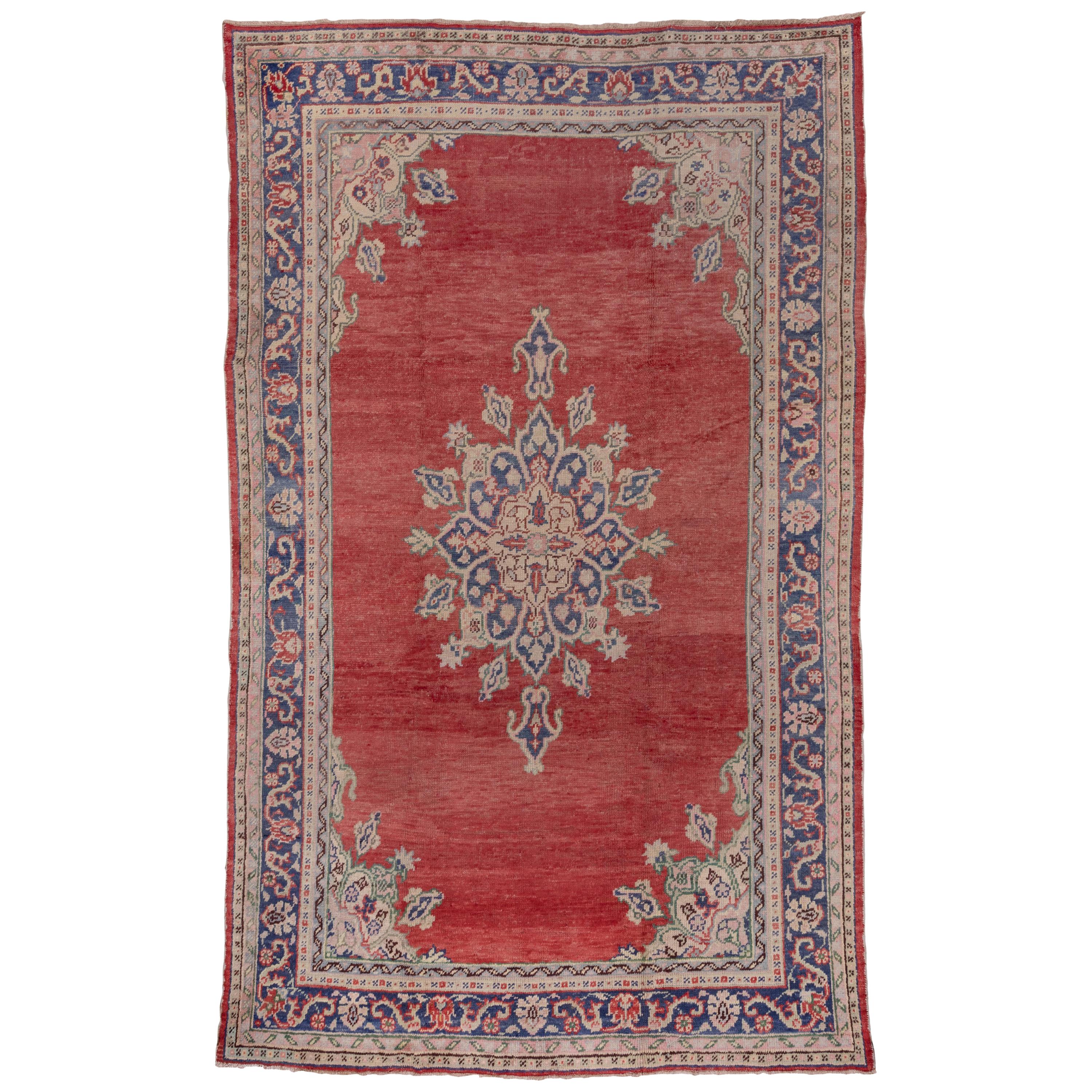 Antique Tribal Turkish Oushak Carpet, Neutral Field, circa 1920s For ...