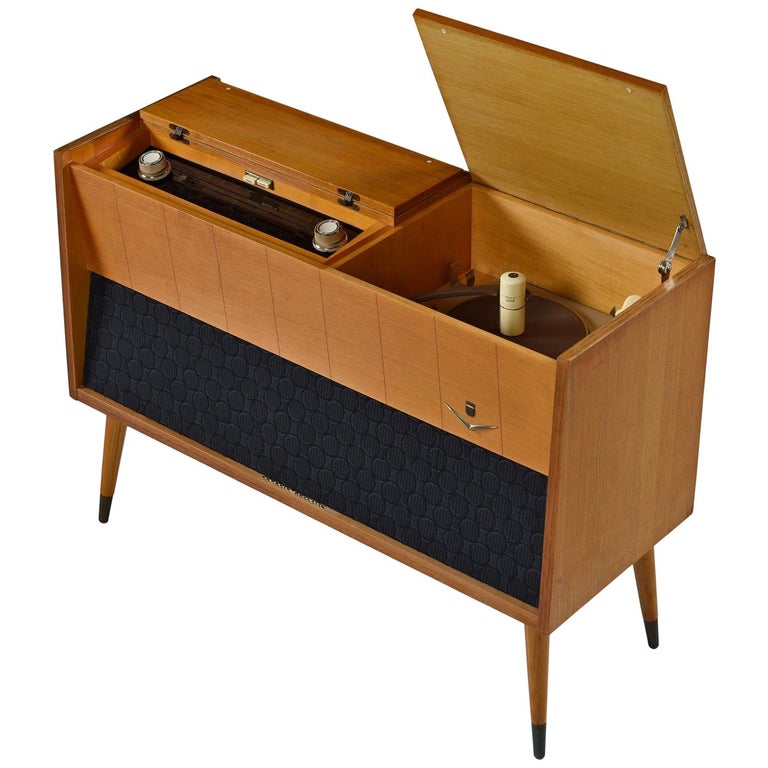 Grundig Majestic M11 Turntable Console Stereo Cabinet Credenza with ...