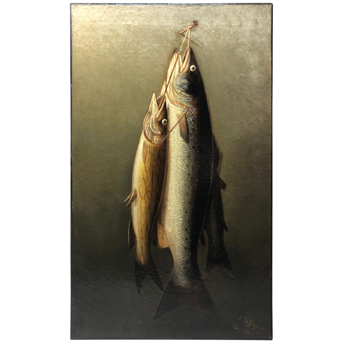 Fish Still Life Painting by John S. Ryder at 1stDibs