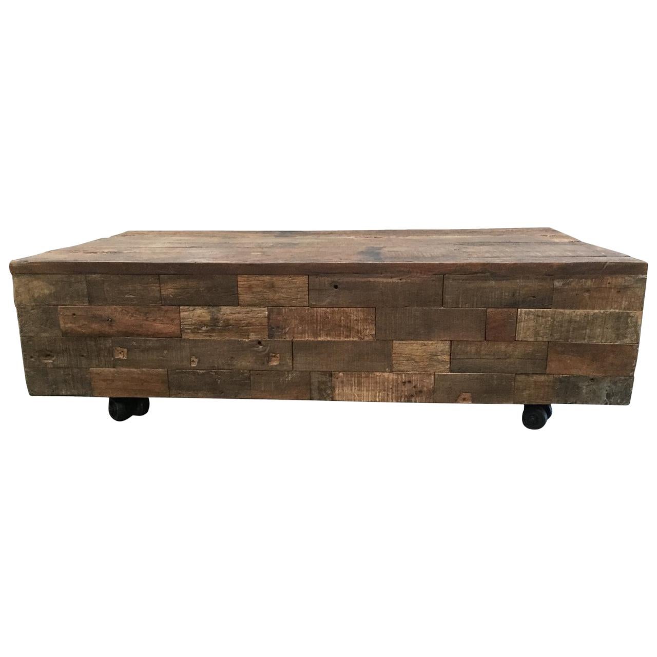 Block Teak Burl Coffee Table at 1stDibs | teak block coffee table