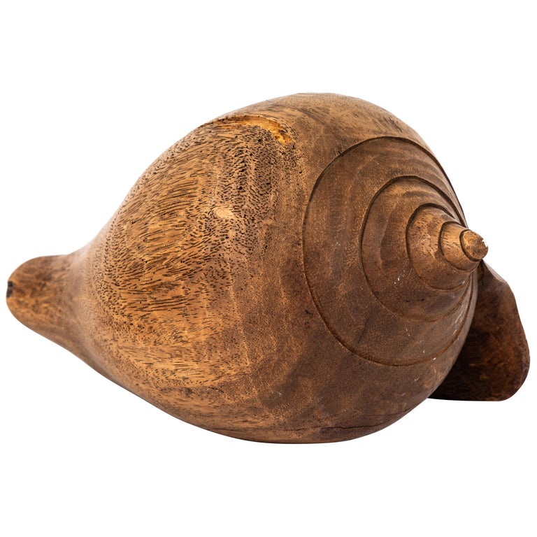 Large French Hand Carved Oak Shell For Sale at 1stDibs