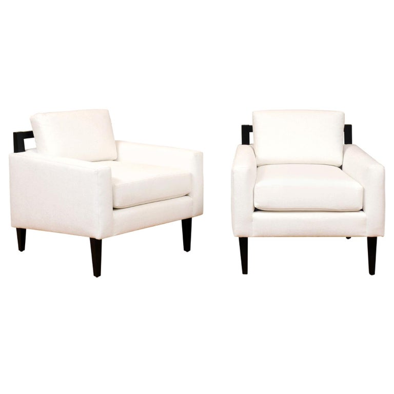 Sublime Pair of Sleek Modern Loungers by Baker, circa 1958 - 2 Pair ...