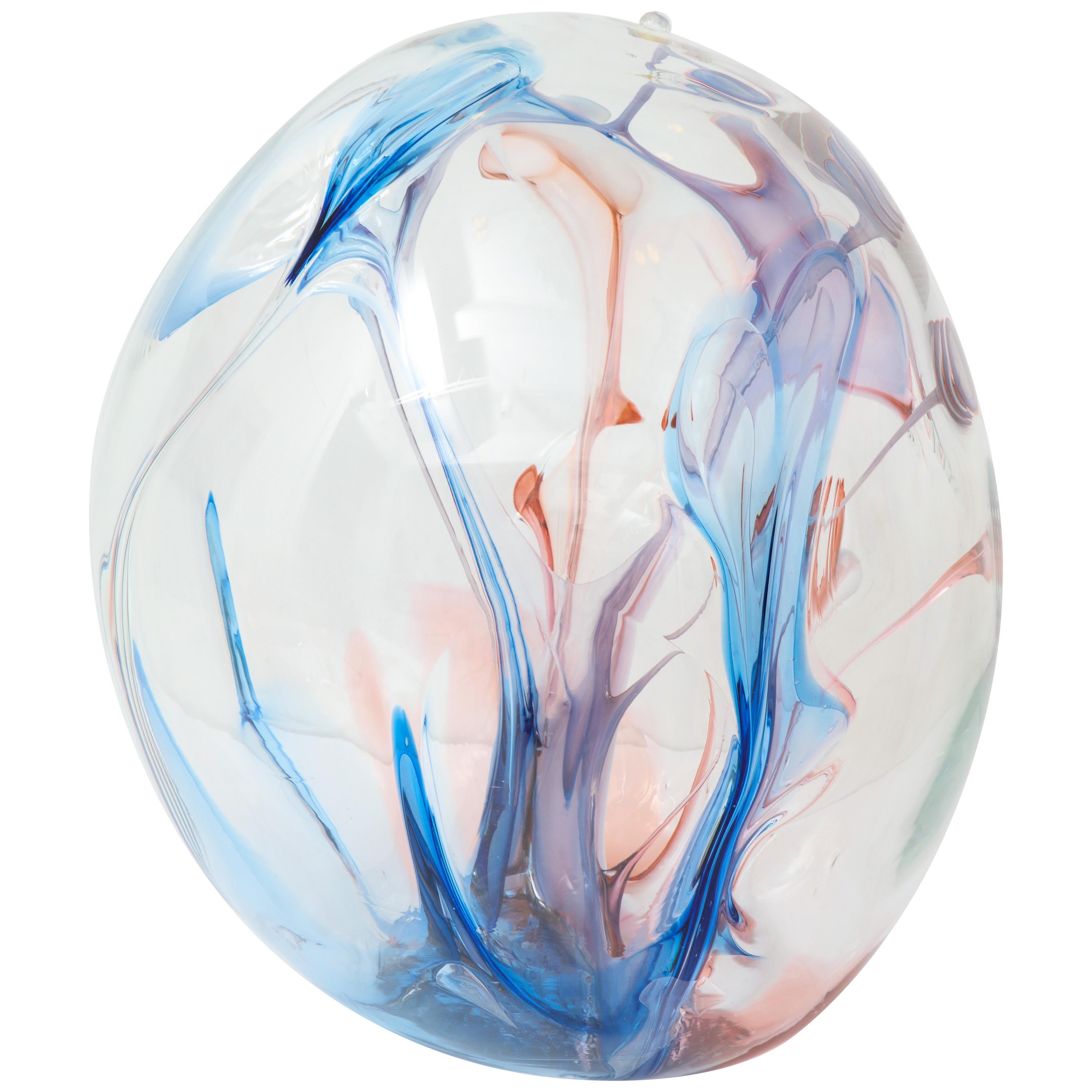 XL Peter Bramhall Art Glass Orb at 1stDibs | bramhall glass, glass orbs ...