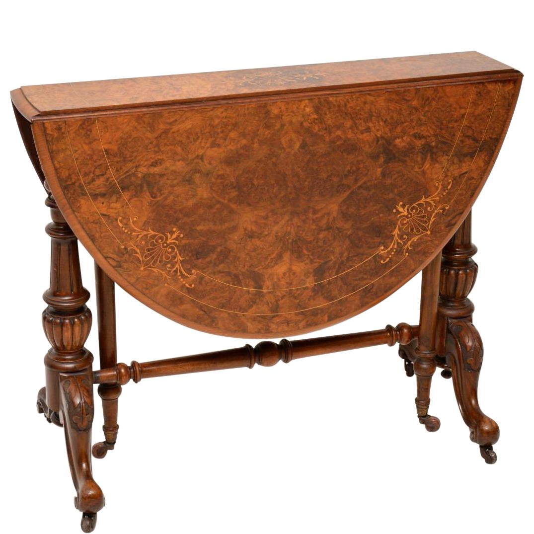Antique Victorian Inlaid Walnut Sutherland Table at 1stDibs