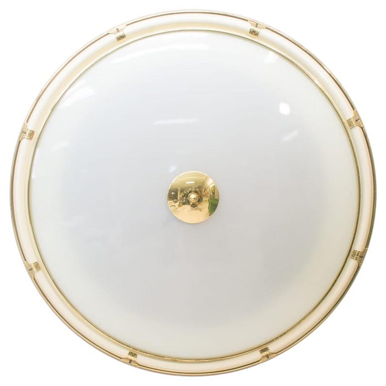 Very Large Round Midcentury Wall or Ceiling Lamp, Austria, 1950s For ...