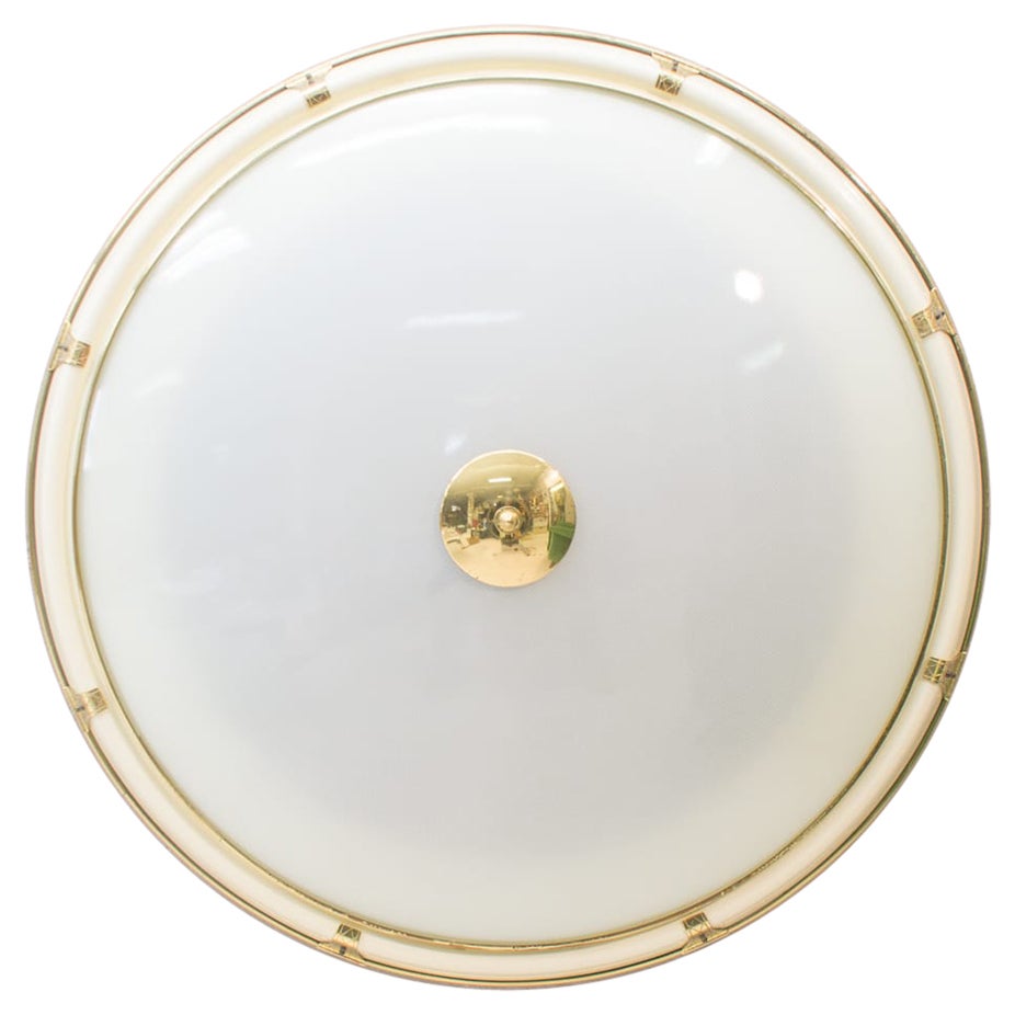 Round Mirrored Ceiling or Wall Lamp with 6 Light Points, 1980s For Sale ...