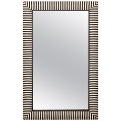 Rectangular Mirror with Sectioned Mirror Frame For Sale at 1stdibs