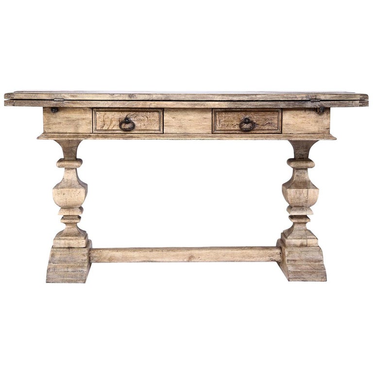 Antique Oak Hinged Top Console Table at 1stDibs