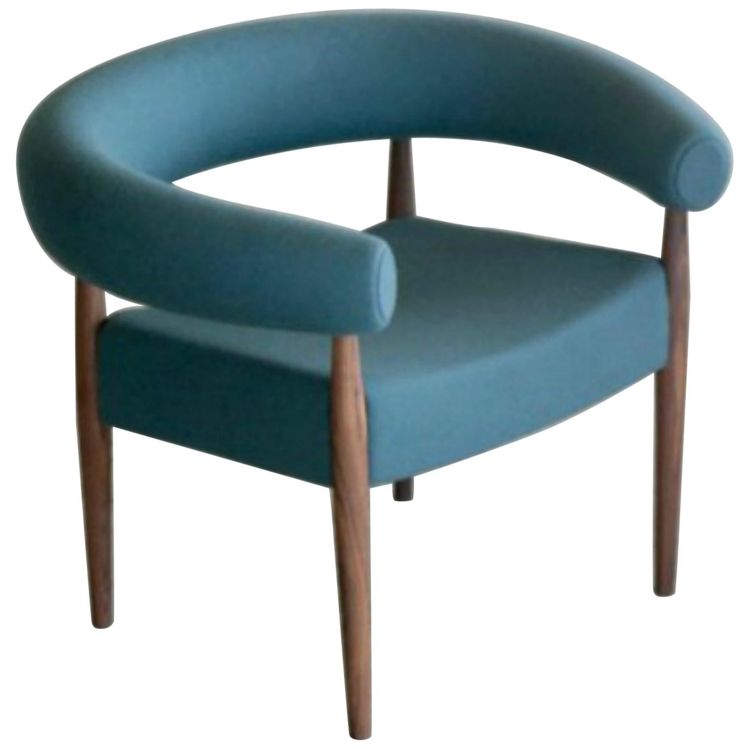 Nanna Ditzel Ring Chair for GETAMA in Walnut and Wool for GETAMA For ...