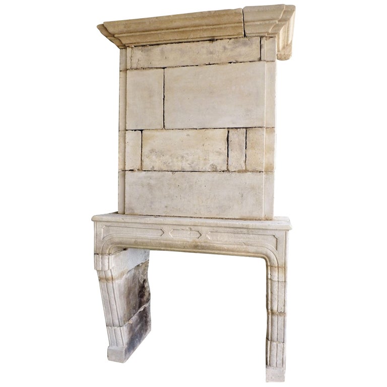 Antiker handgeschnitzter Kaminsims-Kaminsims aus Stein aus dem 18 ...