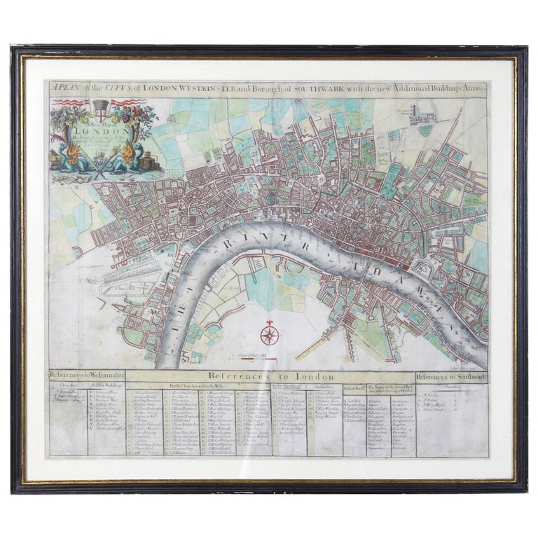 Early 18th Century Map of London at 1stDibs