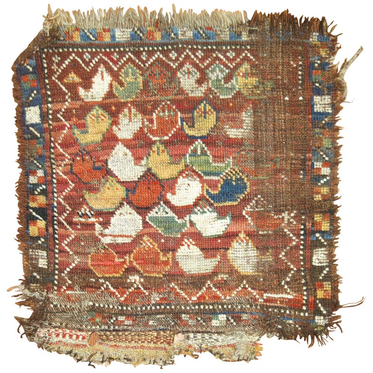 Antique Persian Bagface Rug at 1stDibs