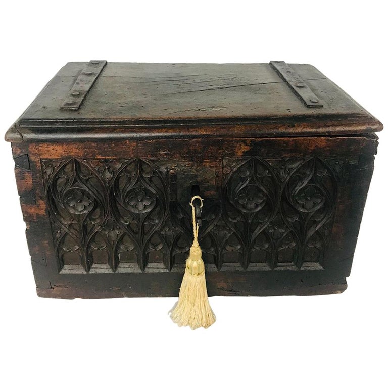 17th Century Medieval Gothic, Period French Valuables Box at 1stDibs