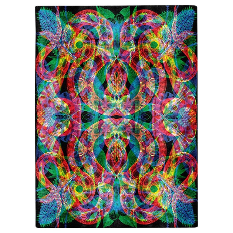 Contemporary Rug, "Ananasso" RGB Lights Interactive, Designed by ...
