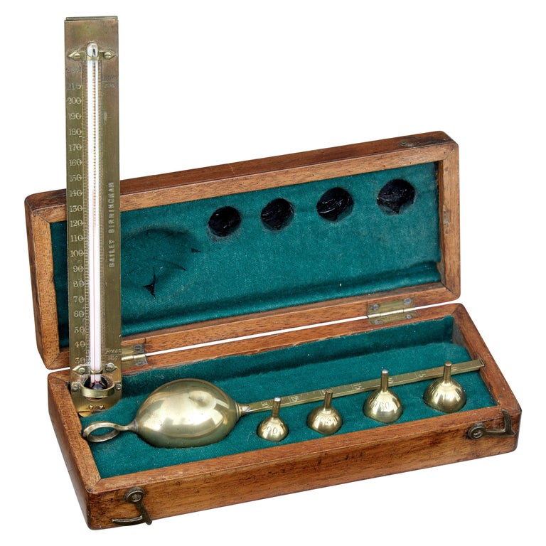 19th Century Saccharometer Mahogany Set by Bate's at 1stDibs