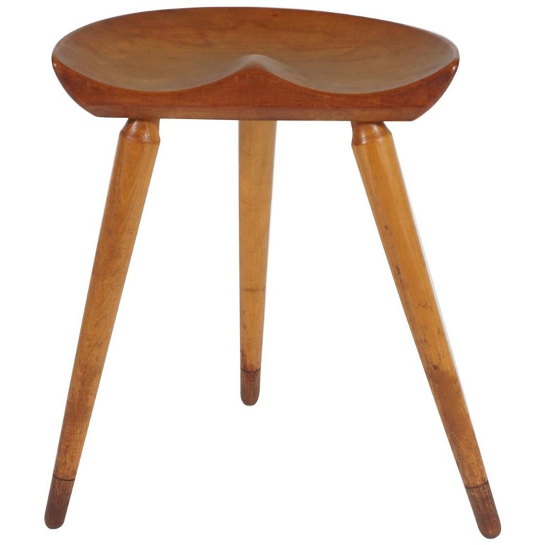 Danish Modern Milking Stool at 1stDibs | danish stool, teak milking ...