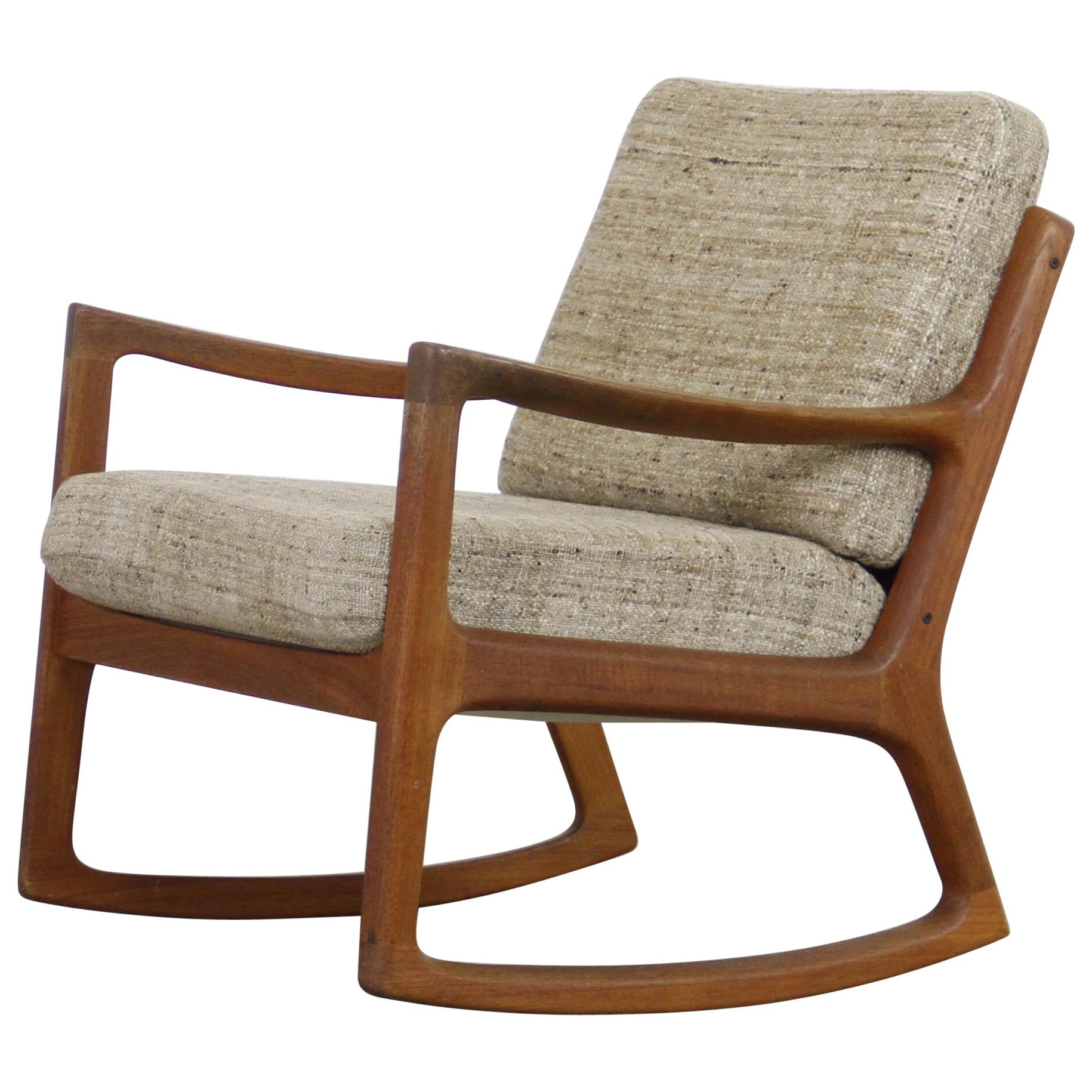 Vintage Danish Senator Rocking Chair by Ole Wanscher for Cado, 1960s at ...