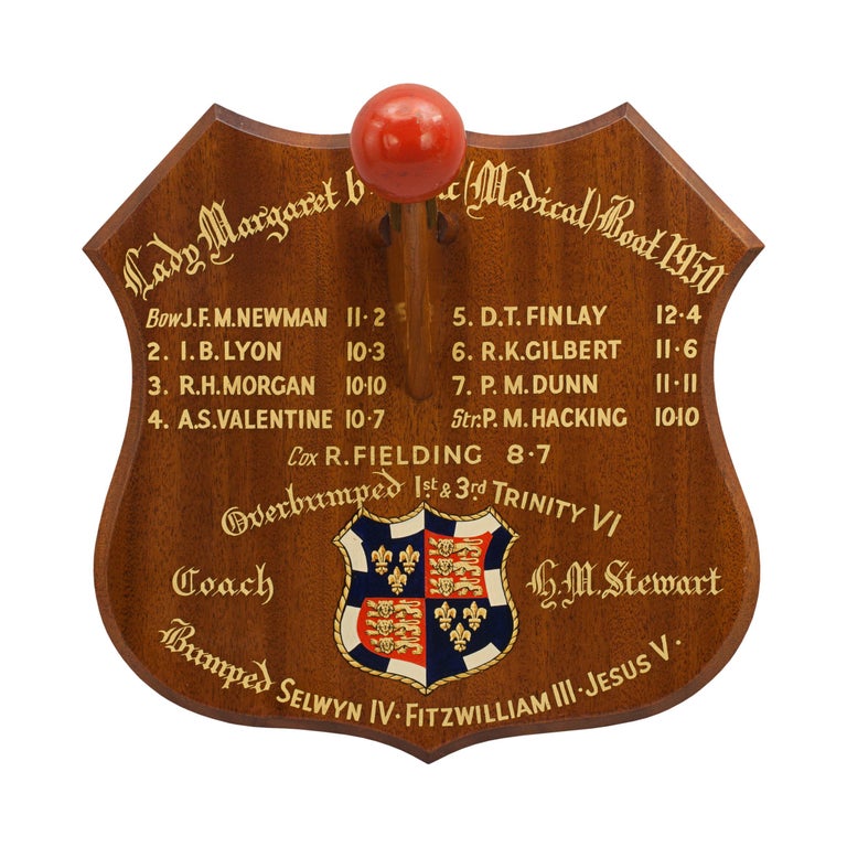 Antique Cambridge University Rowing Shield 1950 Hand Painted Legend at ...