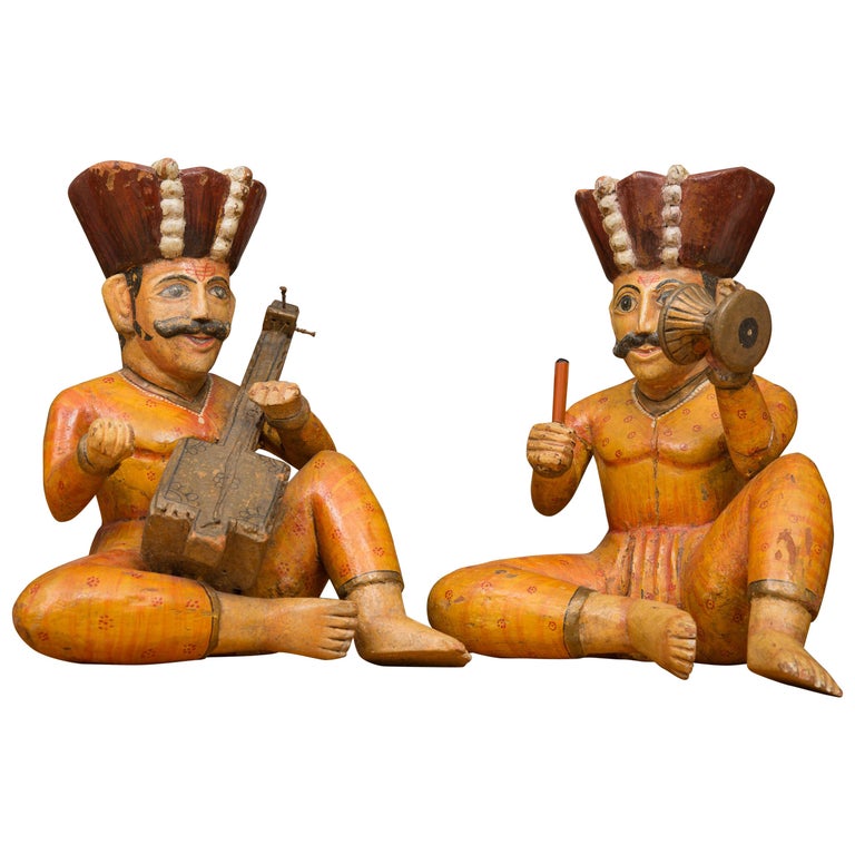 Raj Figures Playing Musical Instruments at 1stDibs