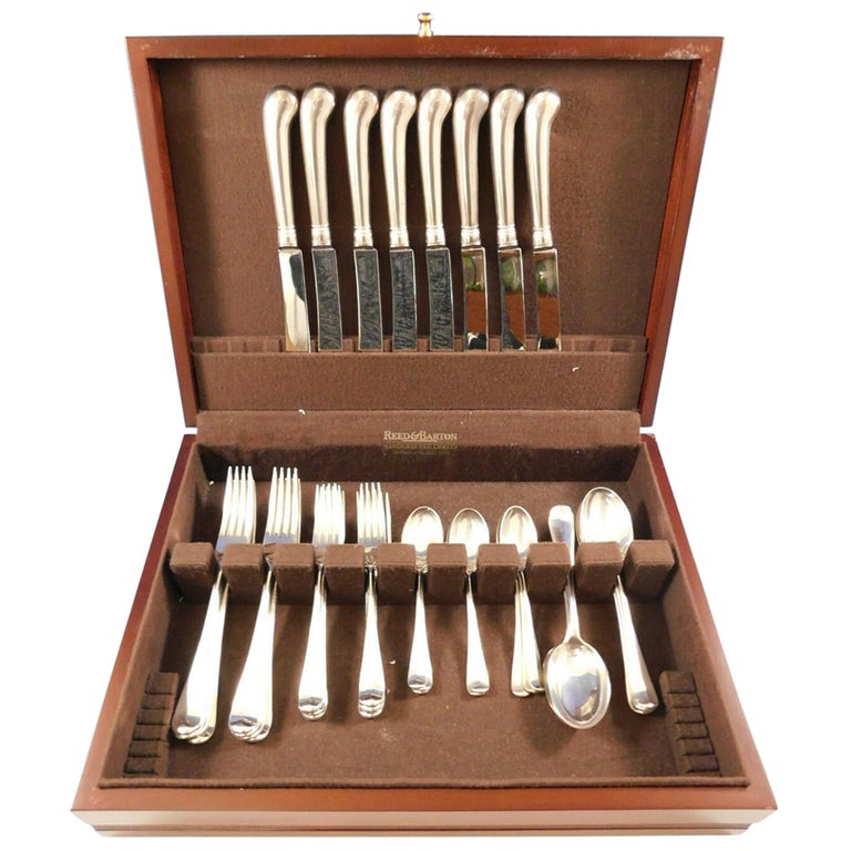 Queen Anne by CJ Vander Sterling Silver Flatware Set 8 Service 40 ...