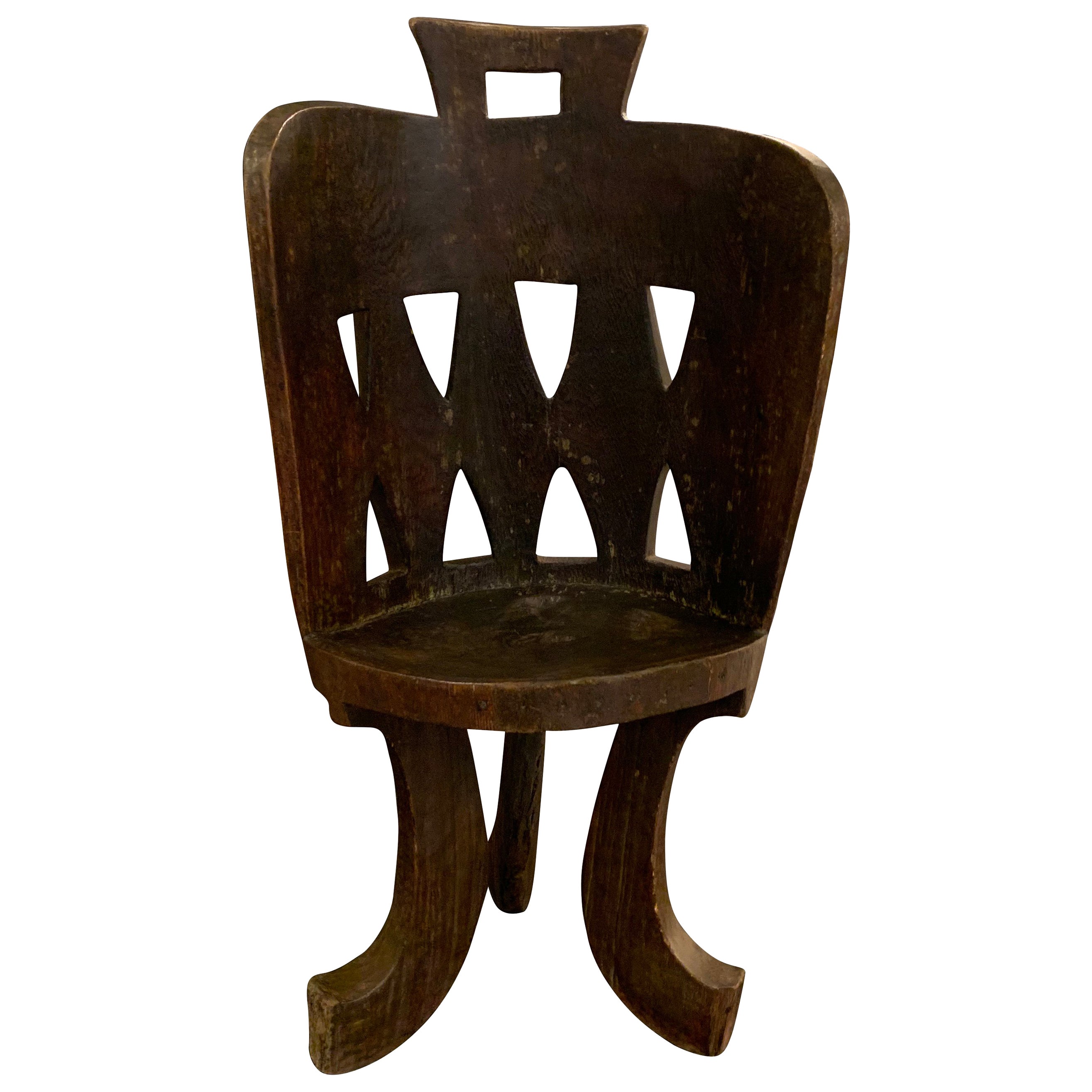 African Chieftain Chair from Gurage Tribe in Ethiopia, circa Early 1900 ...