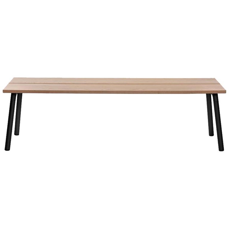 Emeco Run 3-Seat Bench in Black Powder-Coat and Cedar by Sam Hecht and ...