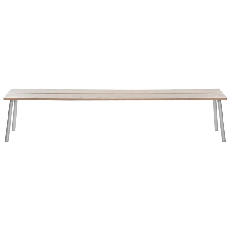 Emeco Run 4-Seat Bench in Aluminum and Ash by Sam Hecht and Kim Colin ...