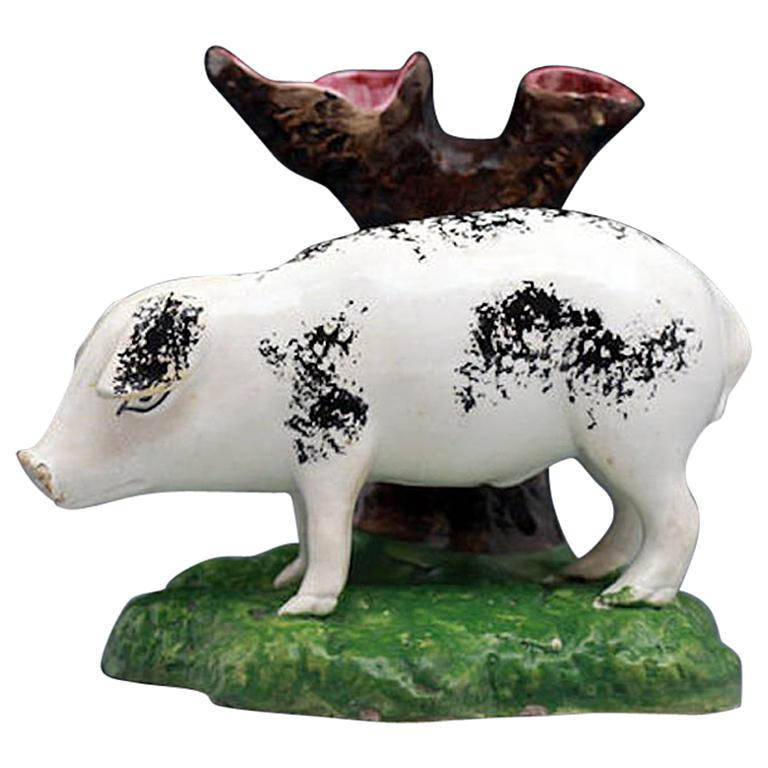 Antique Pottery Figure of a Pig Portobello Pottery, Scotland, Early ...