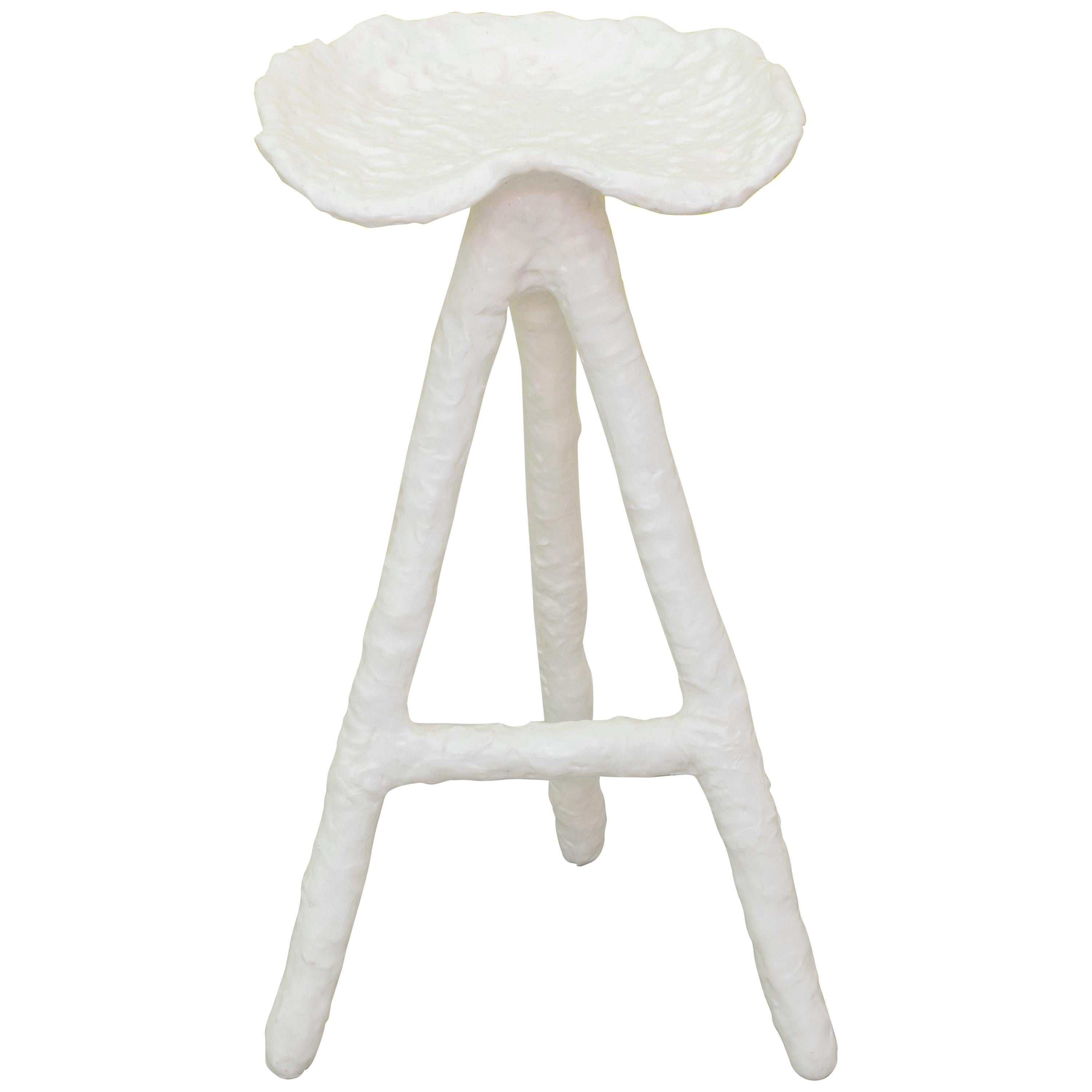 Contemporary Jump High Stool with Black Corian Top For Sale at 1stdibs