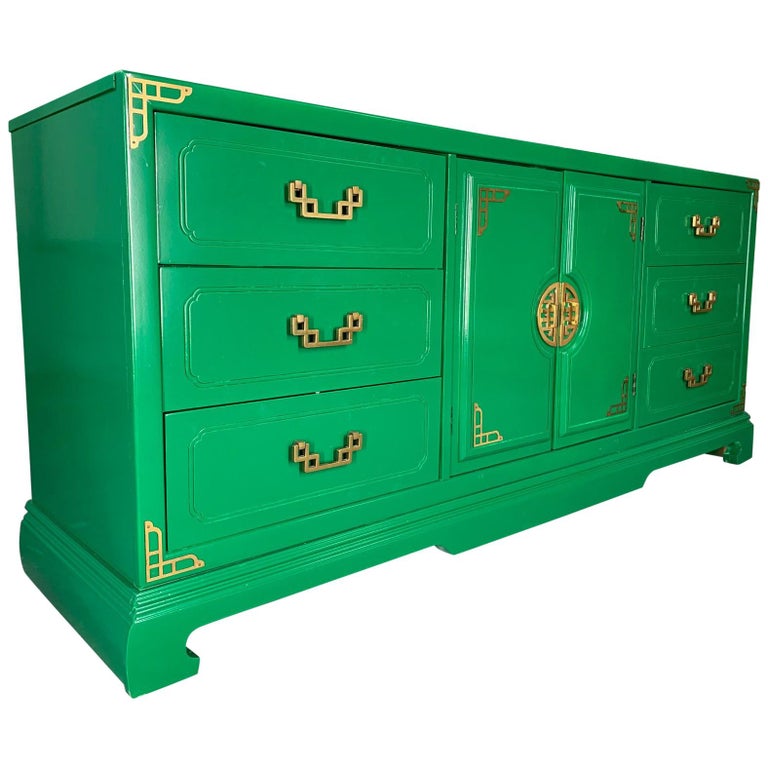Asian Chinoiserie 9-Drawer Dresser at 1stDibs