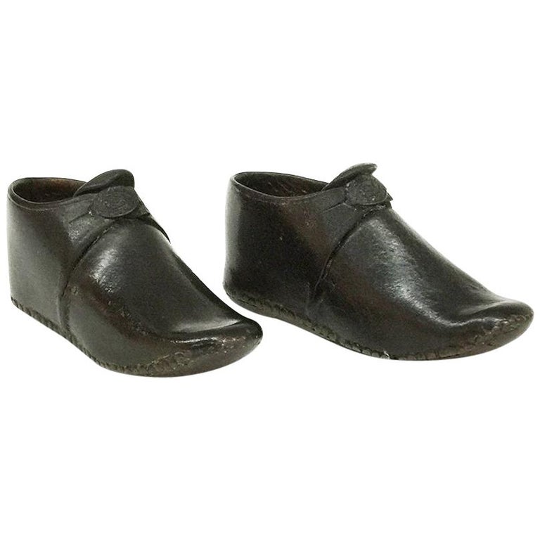 Early 19th Century Victorian Tiny Clogs, Doll Shoes For Sale at 1stDibs
