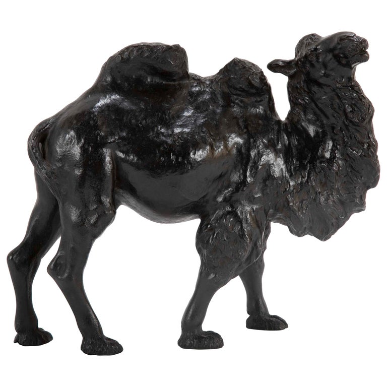 Sculpted Japanese Bronze of a Bactrian Camel at 1stDibs